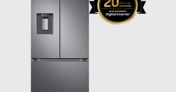 Refrigeradora 22 Pies French Door Samsung RF22A4220S9/AP Con Dispensador